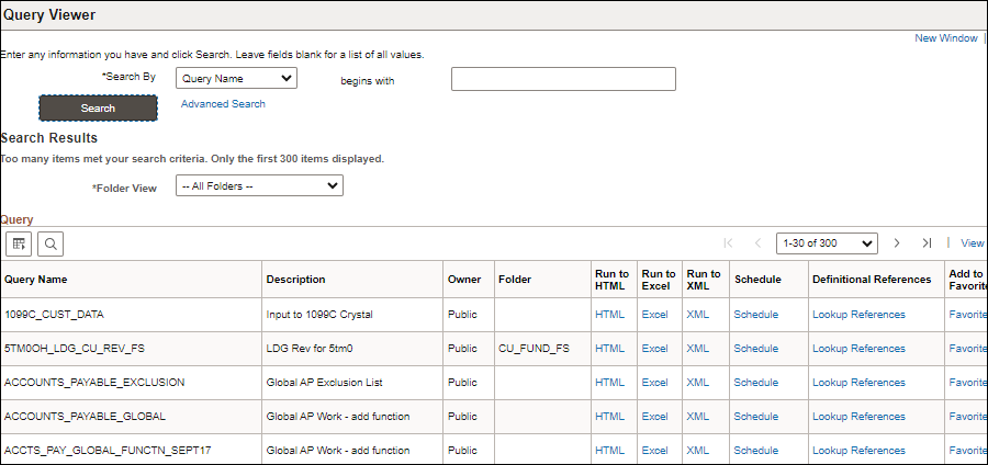 Running OAKS FIN Queries