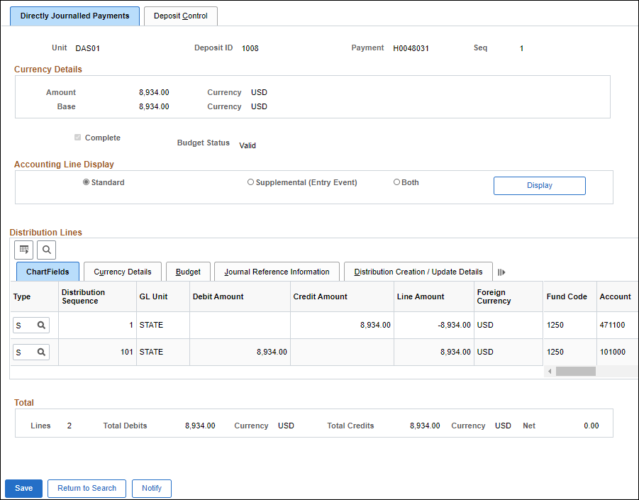 (AR) Modifying a Deposit Prior to Approval