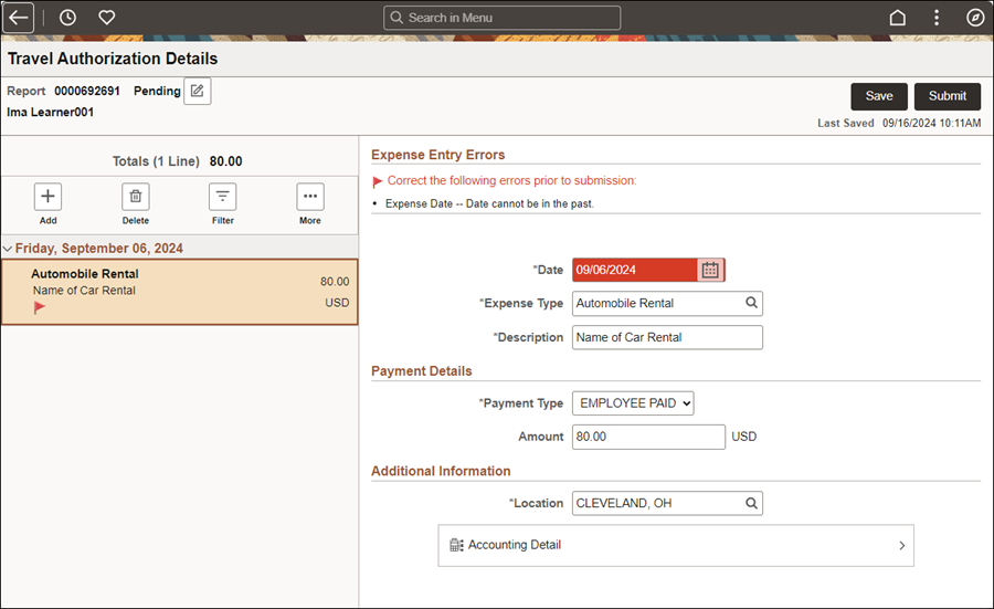 (TE) Modifying Travel Authorizations